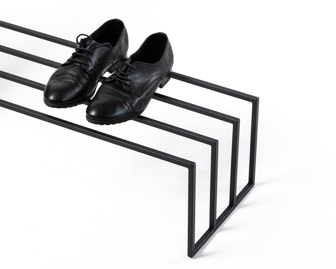 Skinny Black Metal Shoe Rack | Premium Quality Hand Welded Shoe Storage ...