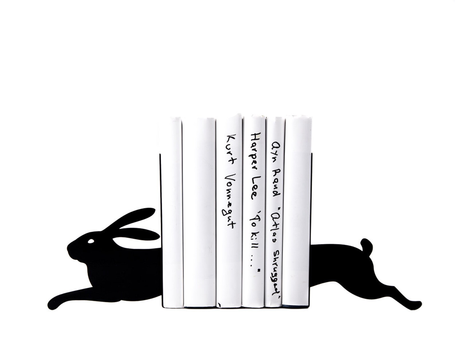 Metal Bookends Hare on the Run Bookshelf Decor / Woodland - Etsy