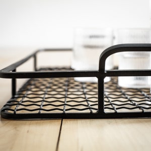 Minimalist Black Metal Serving Tray | Modern and Simple Industrial ...
