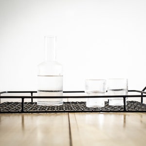 Minimalist Black Metal Serving Tray | Modern and Simple Industrial ...