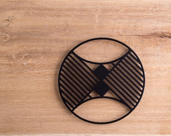 Metal Trivet Geometry Design Triangle //bauhaus Inspired // | Etsy