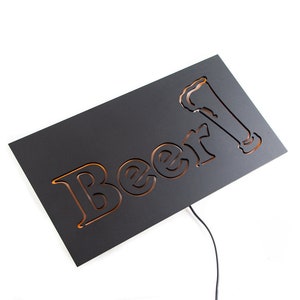 Man Cave Wall Light Neon Sign Style BEER LED Technology // Wall Art ...