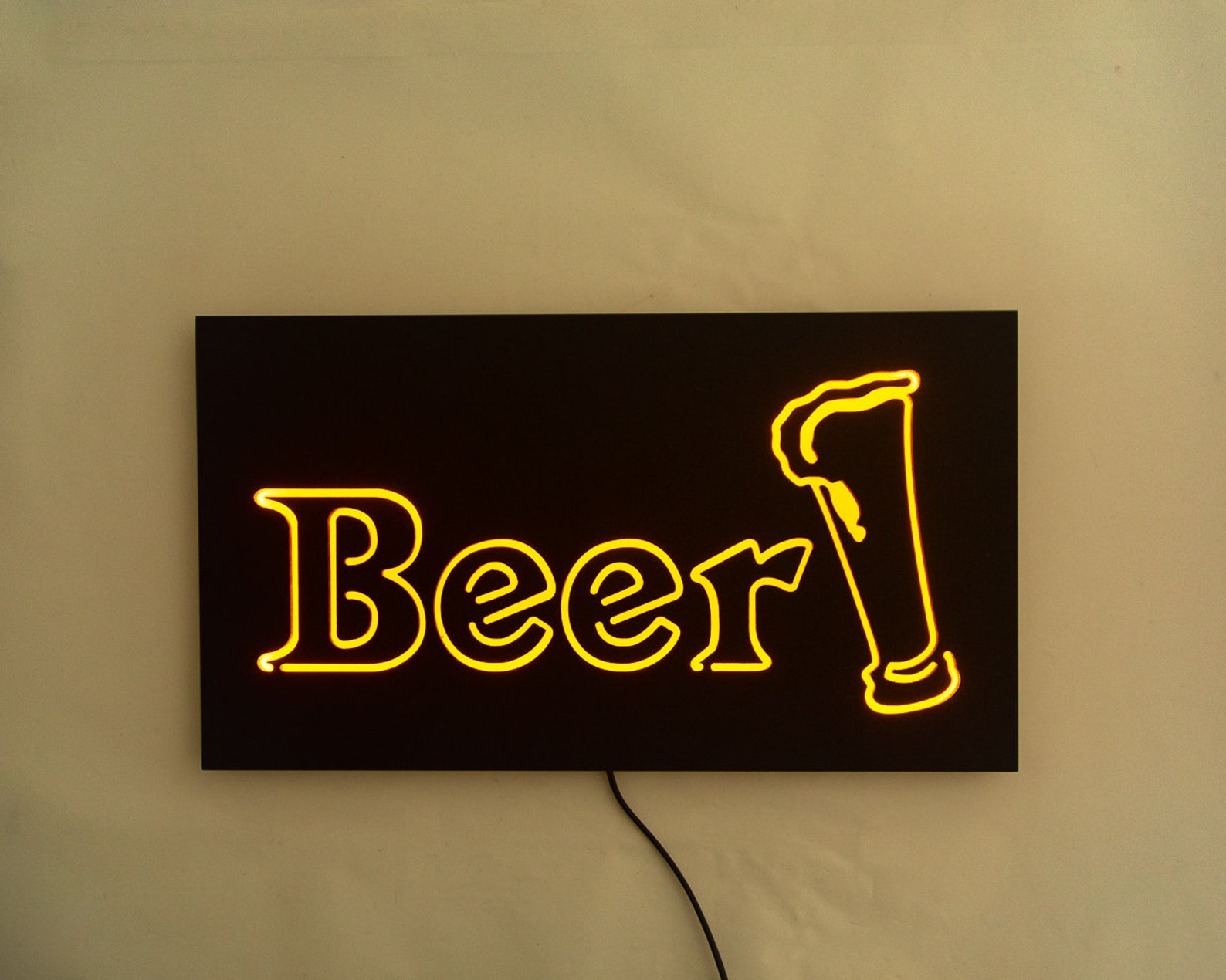 Man Cave Wall Light Neon Sign Style BEER LED Technology // | Etsy