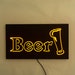 Man Cave Wall Light Neon Sign Style BEER LED Technology // Wall Art ...