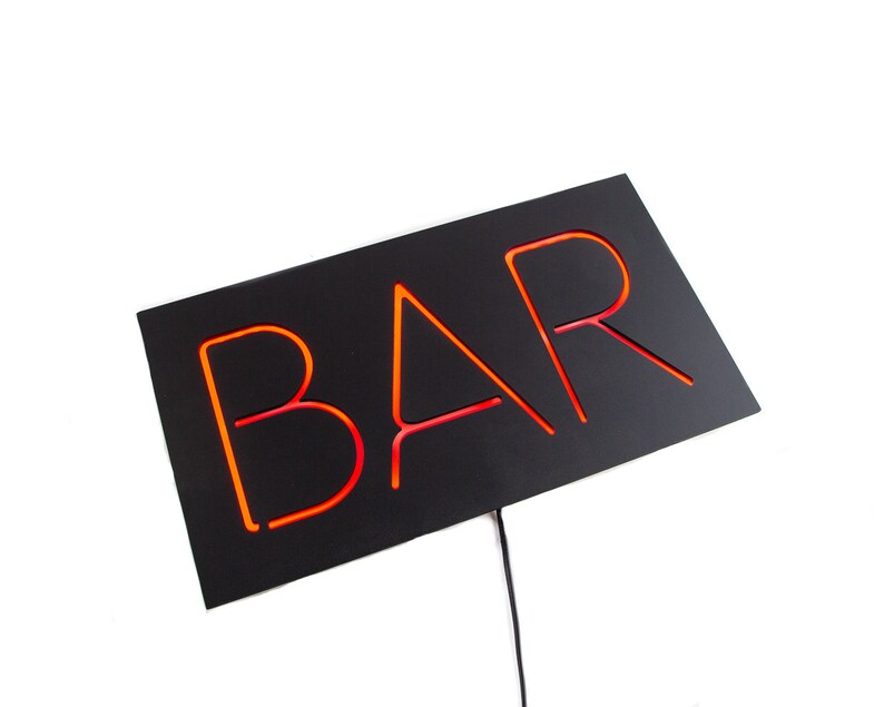 LED BAR Sign Man Cave Wall Light Neon Sign Style - Etsy