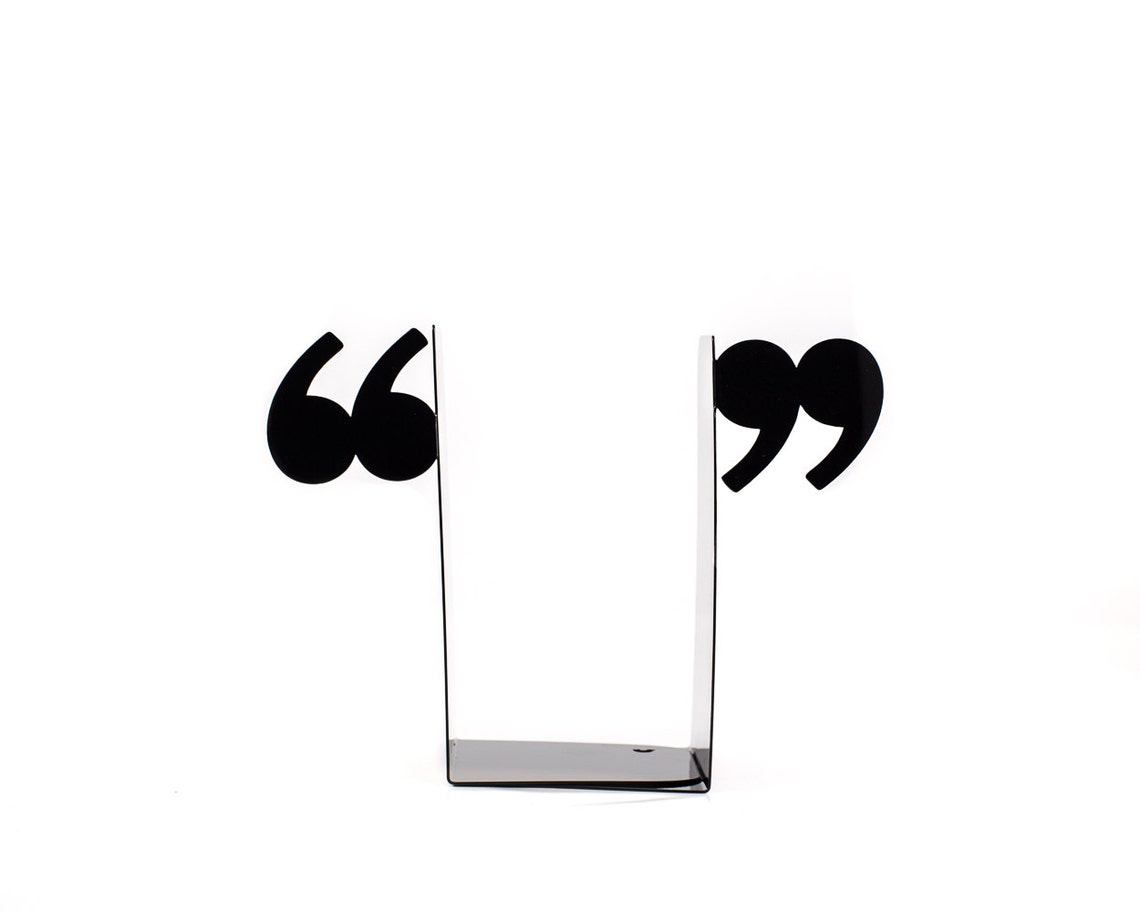 Decorative Bookends Quotation Marks // Unique Book Holders - Etsy UK