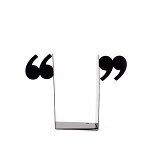 Decorative Bookends - Quotation Marks - Unique Book Holders for Modern ...