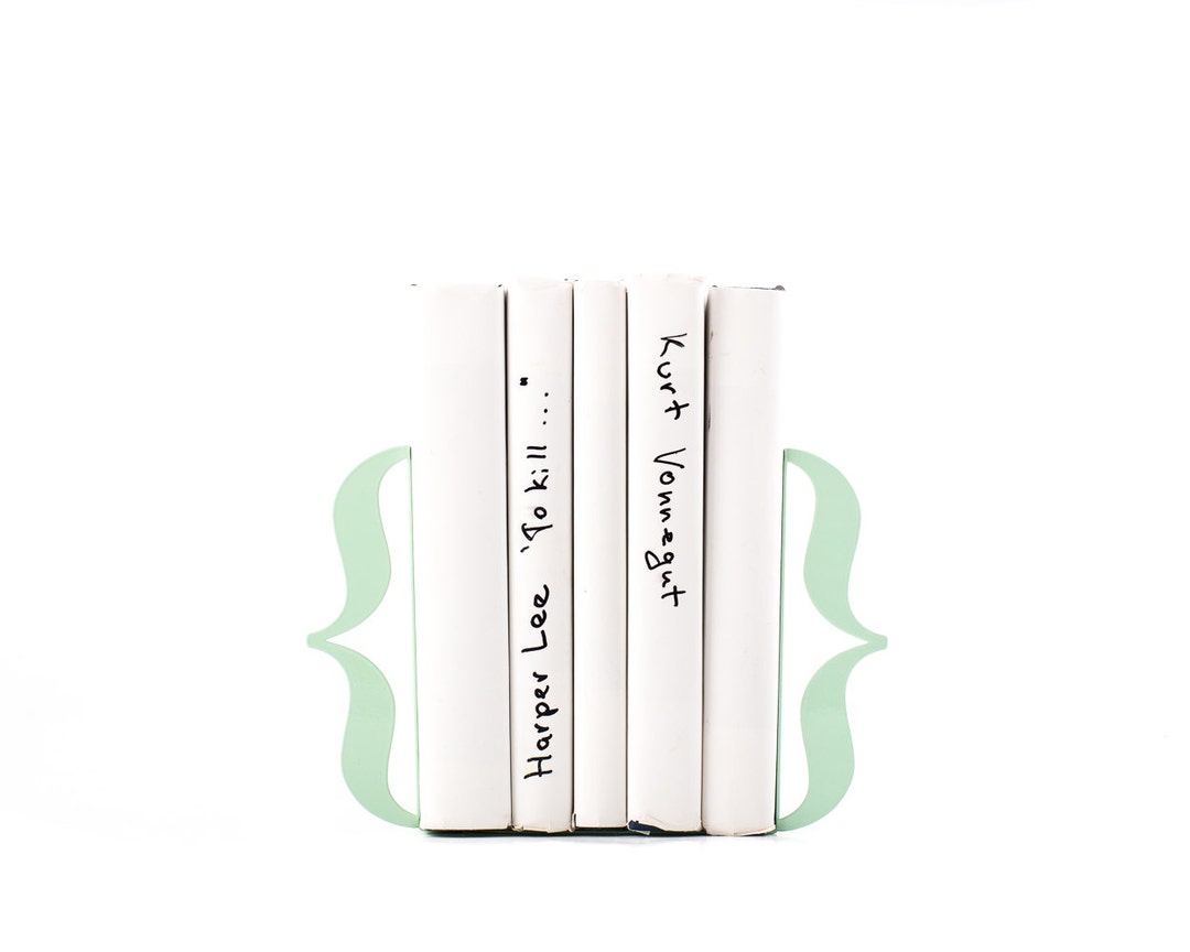 Minimalist Bookends, Modern Shelf Decor, Bookish Gift, Present for Avid ...