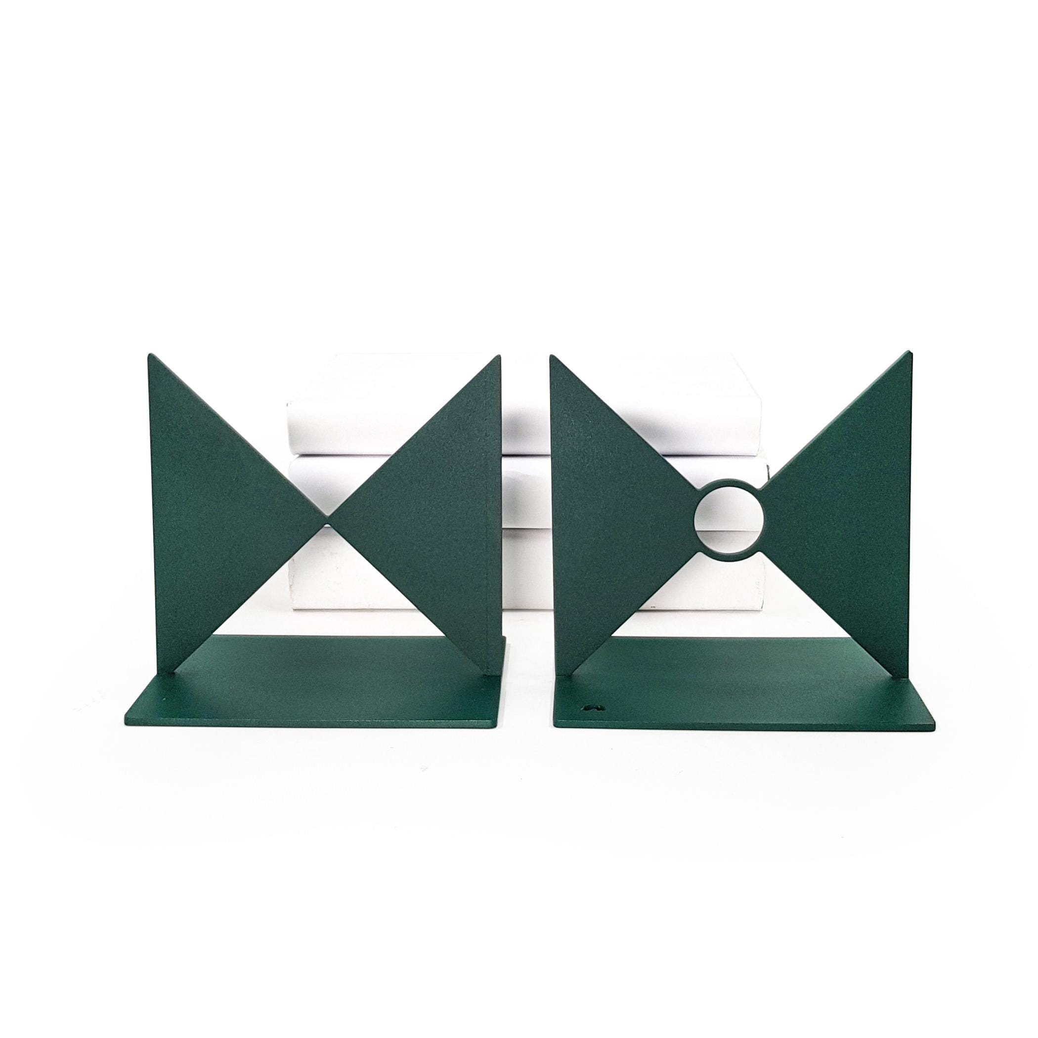 Dark Green Heavy Metal Bookends Butterflies | Gift for Reading Bauhaus ...