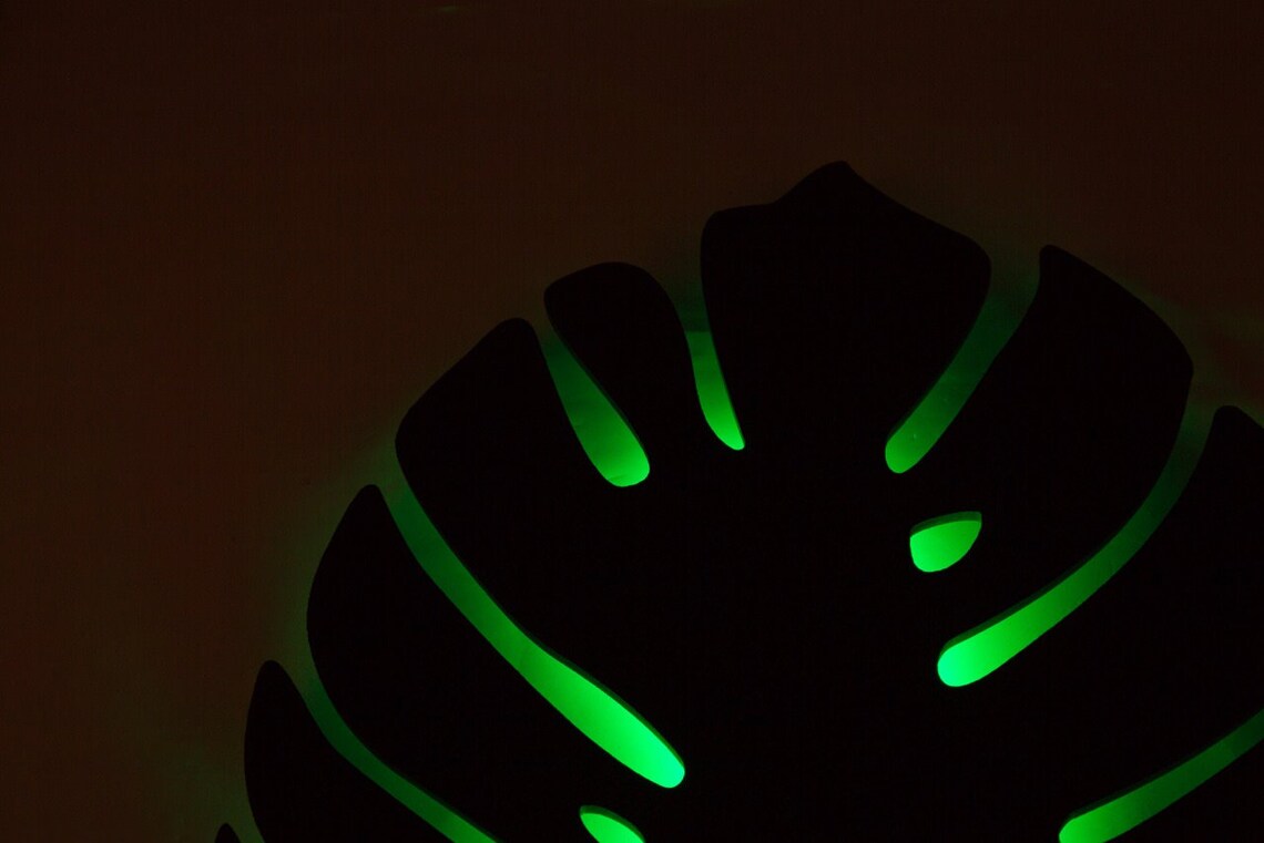 Monstera Green LED Wall Light Up - Etsy