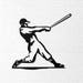 Metal Baseball Player II // Laser Cut Baseball Player Batting - Etsy