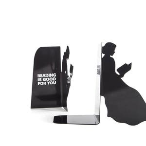 Metal Bookends Everybody Reads // Reading is Good for You // Modern ...