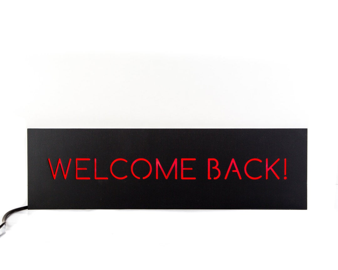 Welcome Back LED Neon Style Sign - Etsy