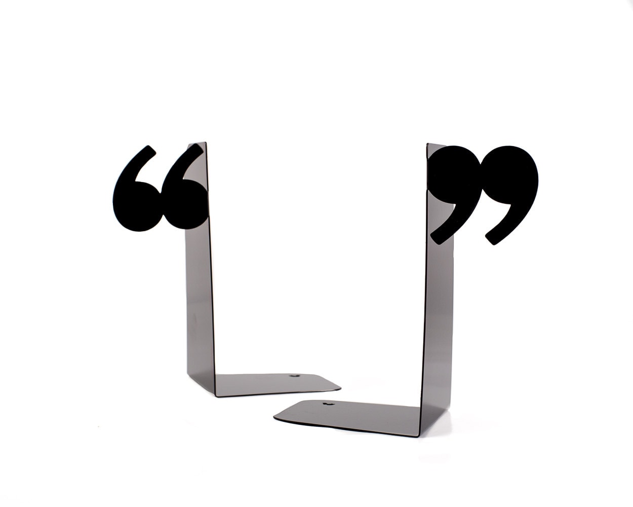 Decorative Bookends Quotation Marks // Unique Book Holders - Etsy UK
