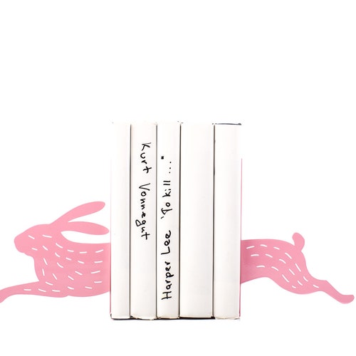 Metal Bookends Hare on the Run Bookshelf Decor / Woodland - Etsy