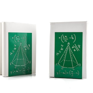A Pair of Unique Design Metal Bookends // Mathematics // - Etsy