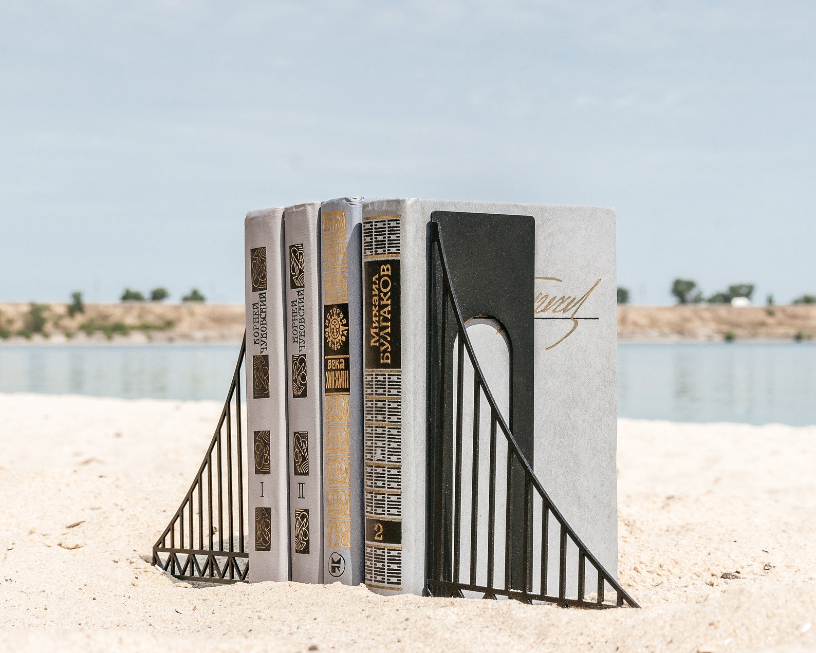 Metal Bookends // Verrazano Bridge // Cool Home Decor Gift for - Etsy