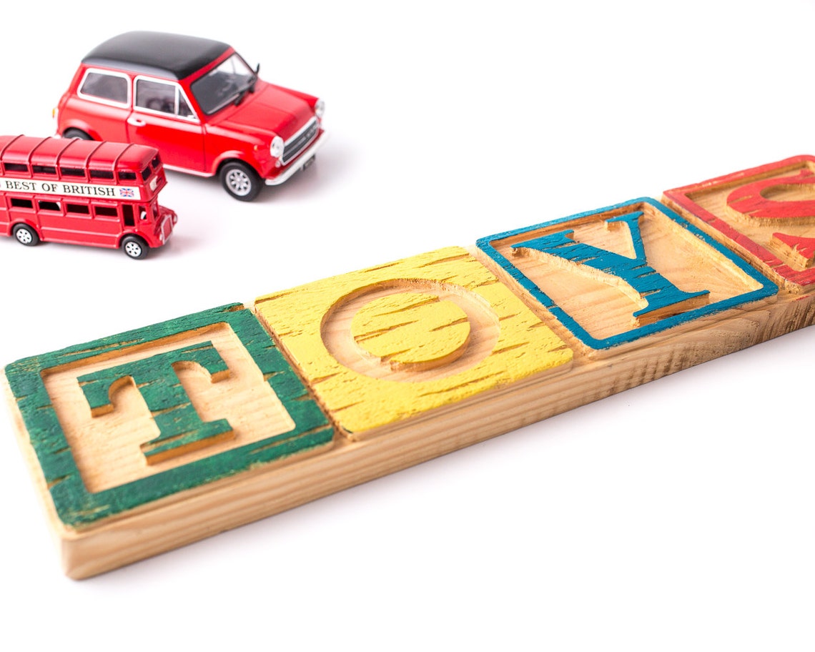 Sign TOYS Children's Room Decor // Modern Nursery Decor - Etsy