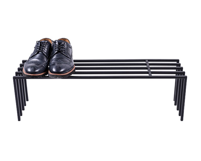 Minimalist Black Metal Shoe Rack Hand Welded Shoe Storage for - Etsy