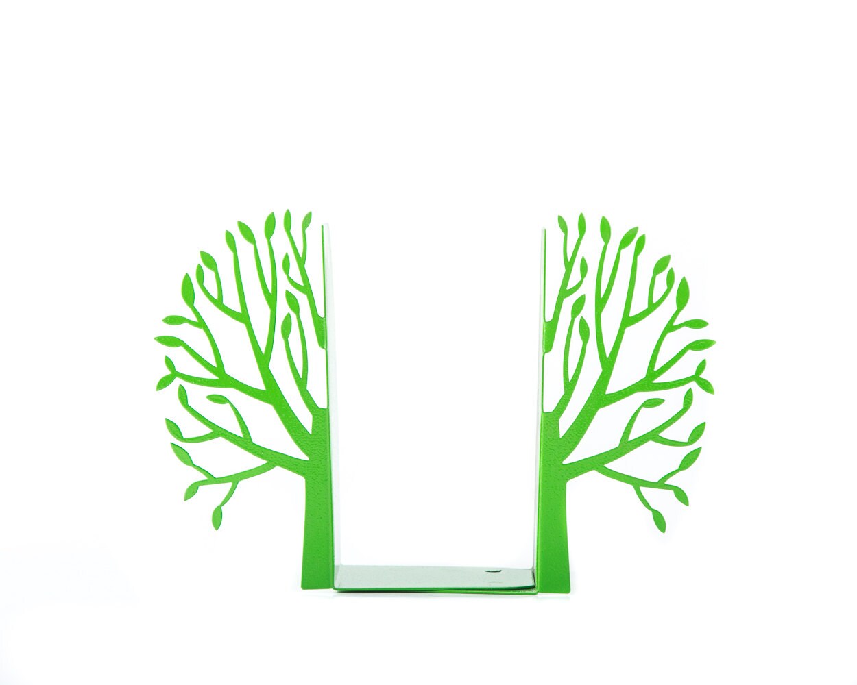 Metal Bookends Green Spring Unique Book Holders // | Etsy