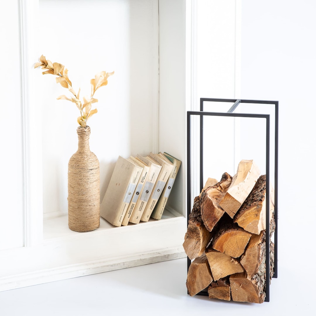 Log Holder Small With a Handle // Firewood Carrier // Storage Container ...