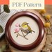 Bird Hand Embroidery Pattern, Thread Painting PDF - Etsy