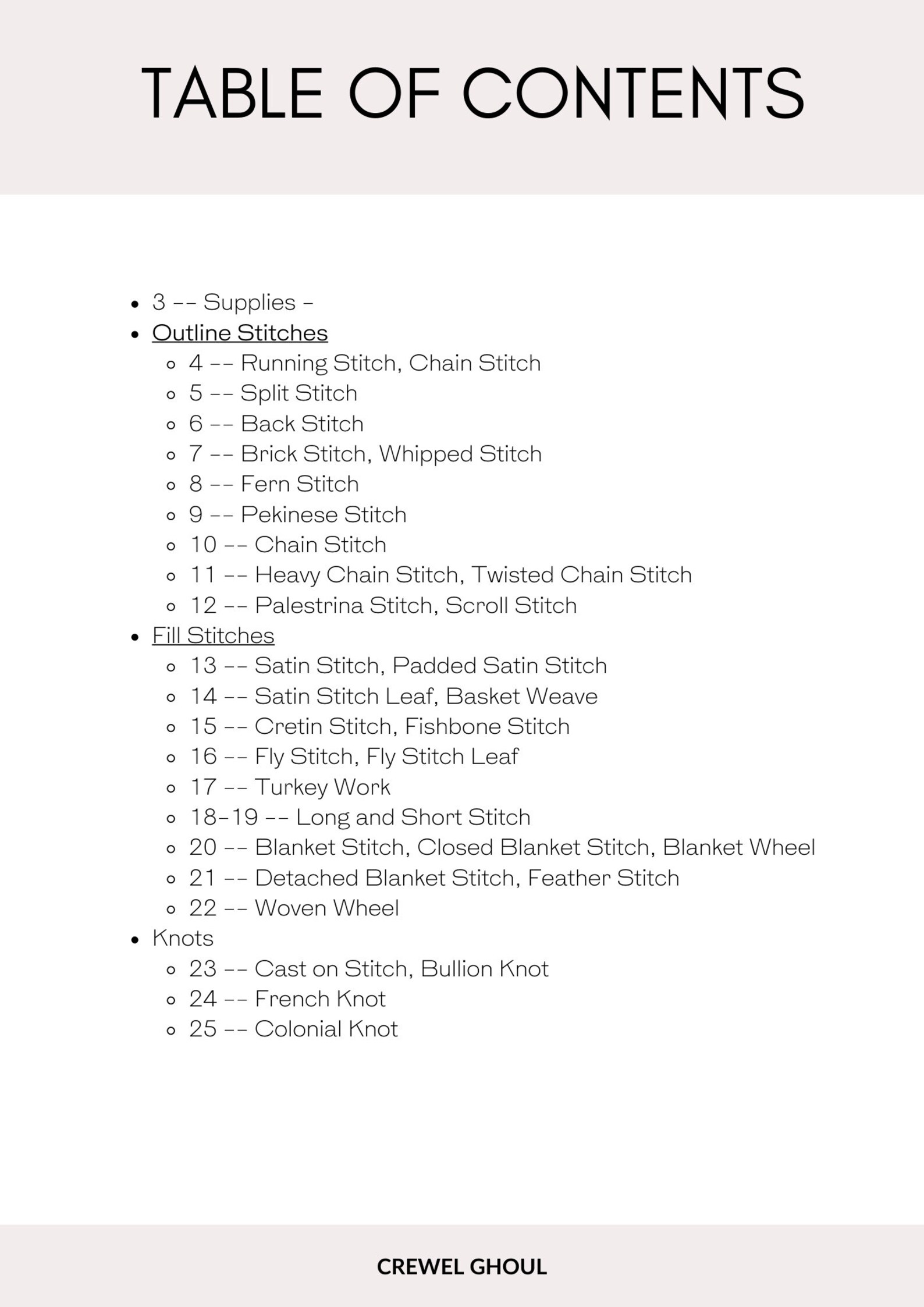 30 Hand Embroidery Stitches Guide Printable PDF - Etsy