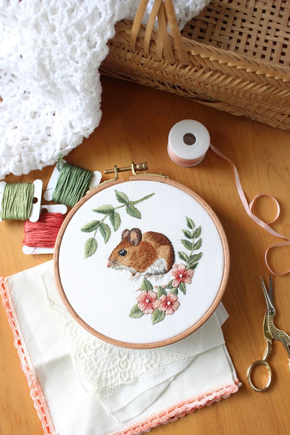 Mouse Thread Painting Kit Needle Painting Hand Embroidery - Etsy