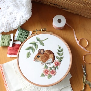 Mouse Thread Painting Kit - Needle Painting Hand Embroidery Kit - Etsy