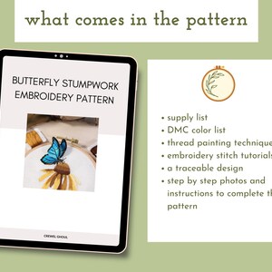 3D Butterfly Thread Painting Embroidery Pattern, Insect Stumpwork ...