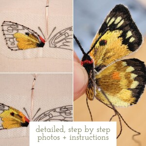 3D Stumpwork Butterfly Embroidery Pattern PDF, Bug Insect Thread ...