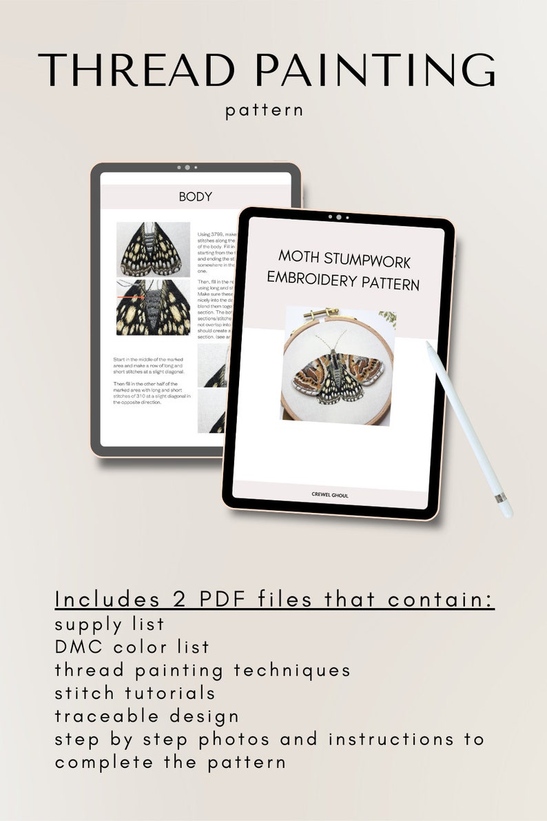 3D Insect Thread Painting Embroidery Pattern Stumpwork - Etsy