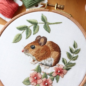 Mouse Thread Painting Kit - Needle Painting Hand Embroidery Kit - Etsy