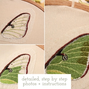 Luna Moth Embroidery Pattern, Stumpwork Embroidery Pattern, 3D Insect ...
