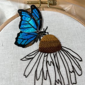 3D Butterfly Thread Painting Embroidery Pattern, Insect Stumpwork ...