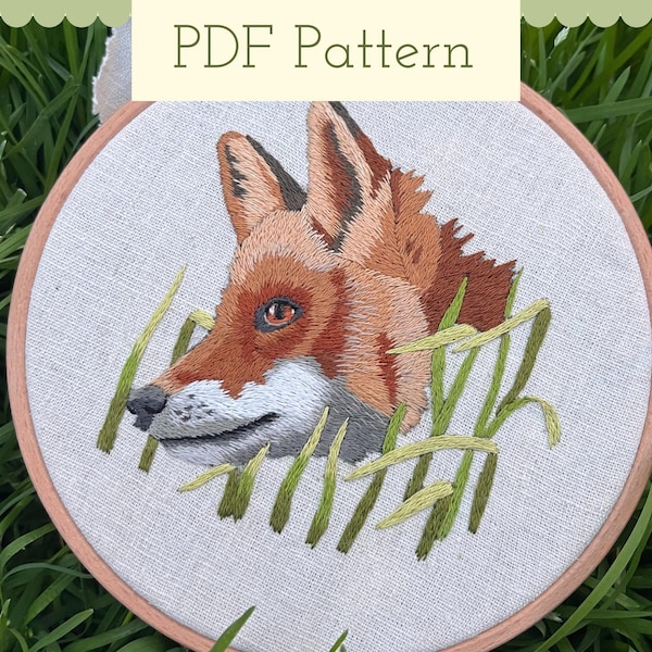 Fox Embroidery Pattern - Etsy
