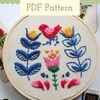 Bird Hand Embroidery Pattern, Thread Painting PDF - Etsy