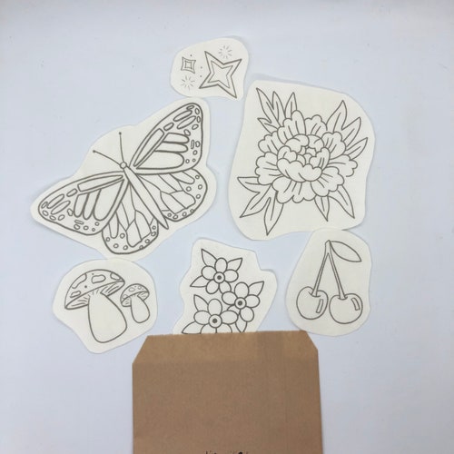 Embroidery Designs 6 Pack Stick and Wash Away - Etsy