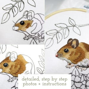 Mouse Hand Embroidery Kit - Thread Painting Embroidery Pattern - Etsy