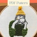 Baking Mouse Thread Painting Pattern, Cute Cottagecore Embroidery ...