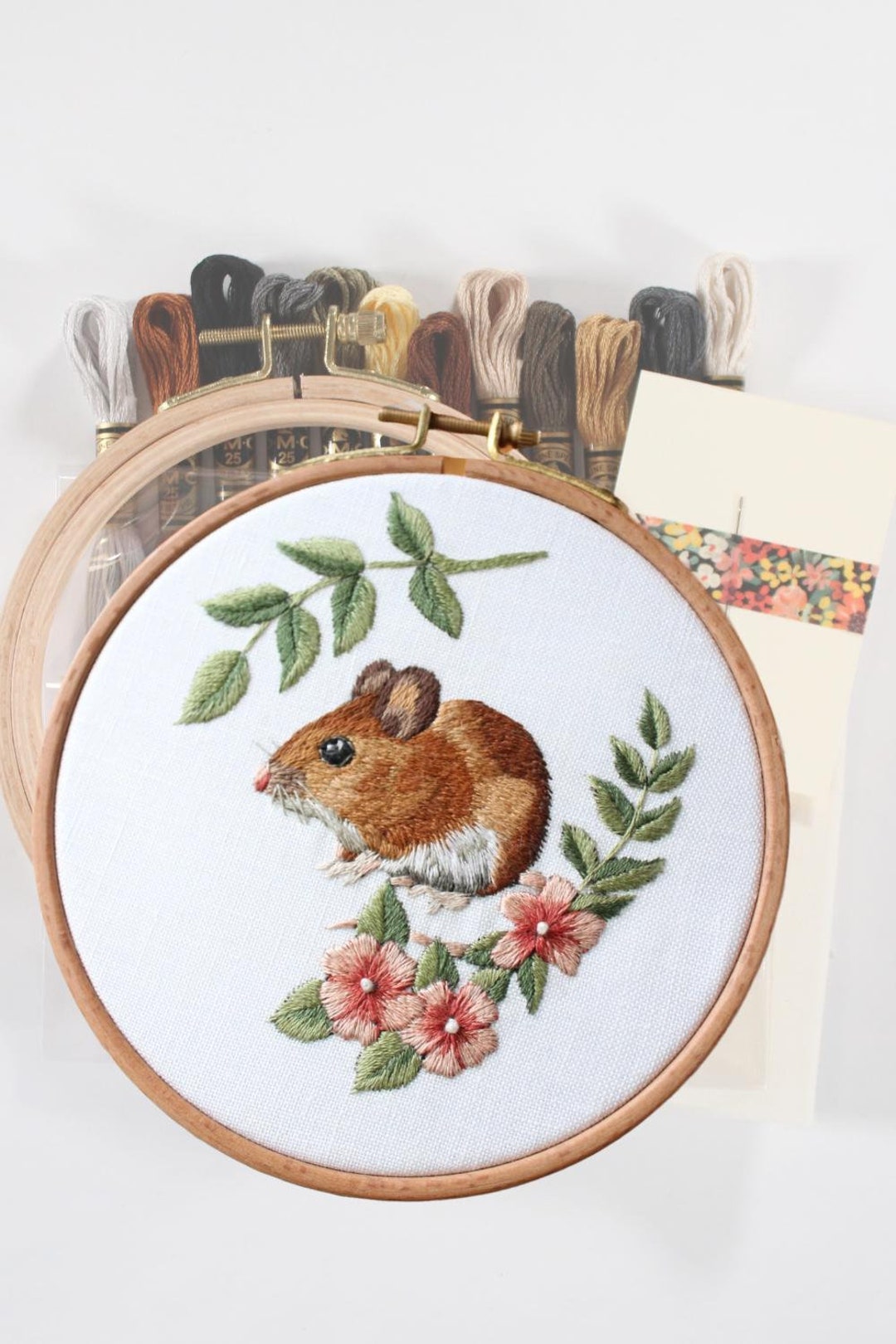 Mouse Thread Painting Kit - Needle Painting Hand Embroidery Kit - Etsy
