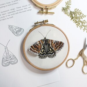3D Moth Embroidery Pattern, Stumpwork Embroidery Pattern, Bug ...