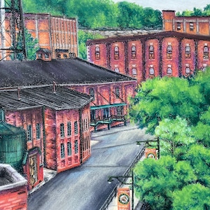 Buffalo Trace Distillery Chalk Pastel Fine Art Print; Pappy Kentucky ...