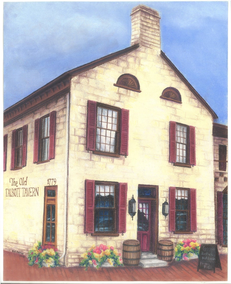 The Old Talbott Tavern Chalk Pastel Print on Coated Bond Paper - Etsy