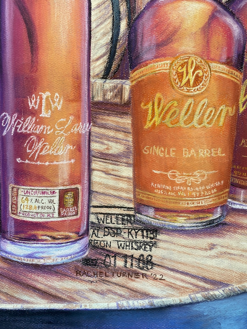 Weller Series Bourbon Chalk Pastel Fine Art Print - Etsy