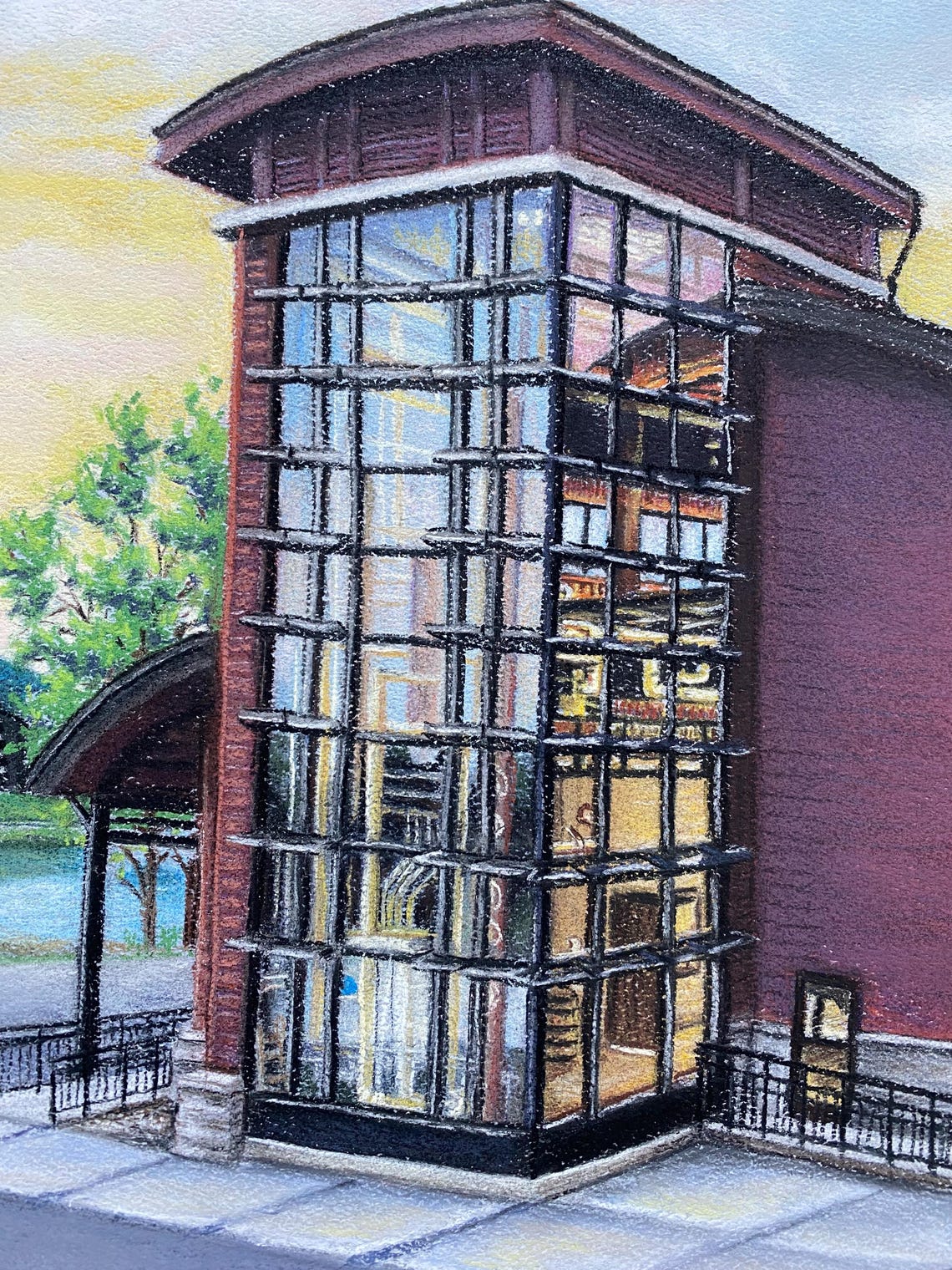 Log Still Bourbon Distillery Chalk Pastel Print - Etsy