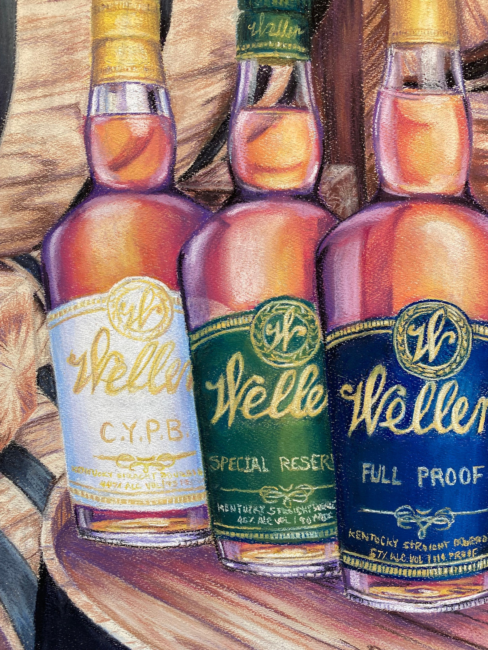 Weller Series Bourbon Chalk Pastel Fine Art Print - Etsy