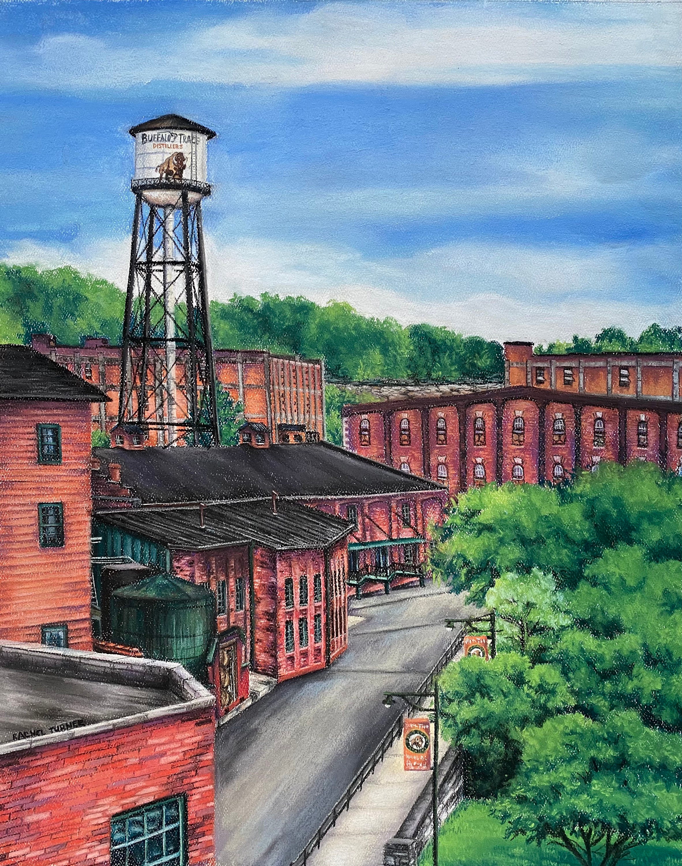 Buffalo Trace Distillery Chalk Pastel Fine Art Print Pappy | Etsy