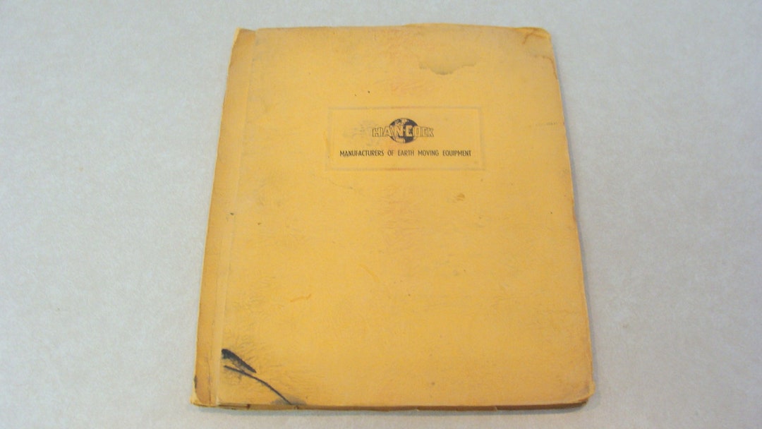 Original Hancock Model 10E2 Elevating Scraper Operator's - Etsy