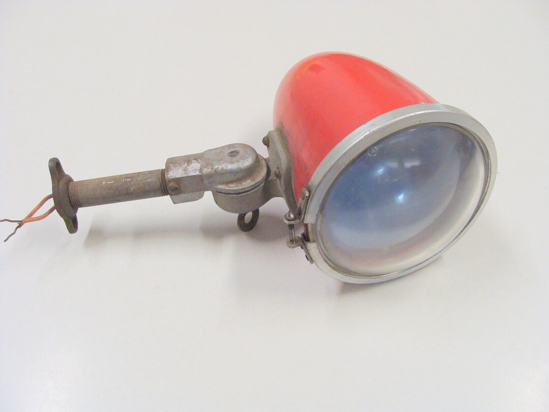 Old Red Enameled Fire Truck Spot Light - Etsy